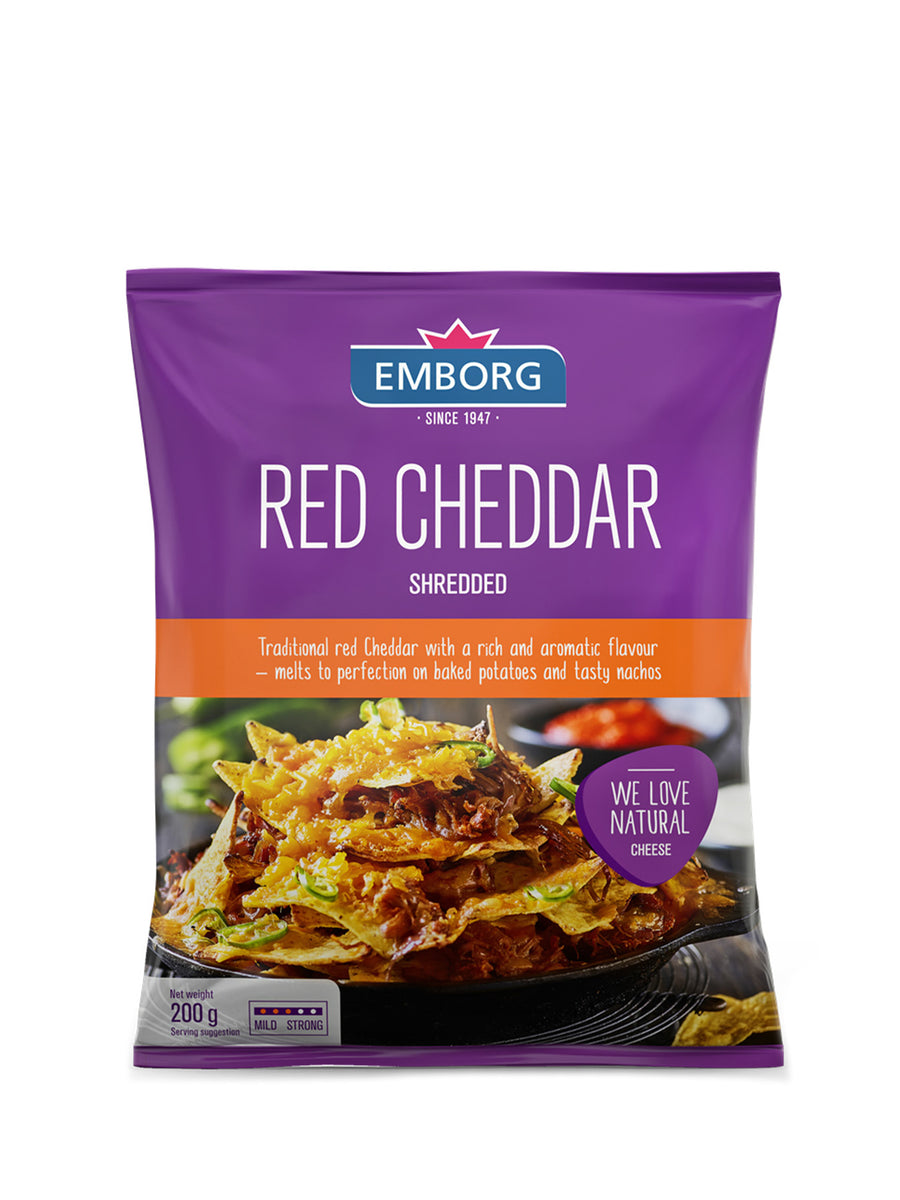 EMBORG RED CHEDDAR SHREDDED 200GM – B.I.G. - Publika Shopping Gallery